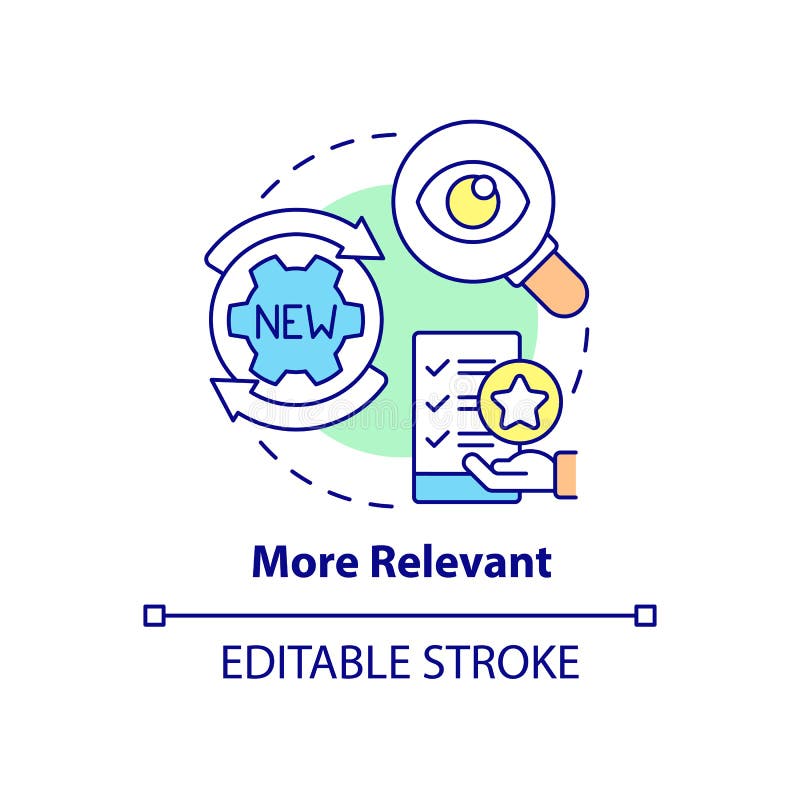 More relevant concept icon stock vector. Illustration of transition ...