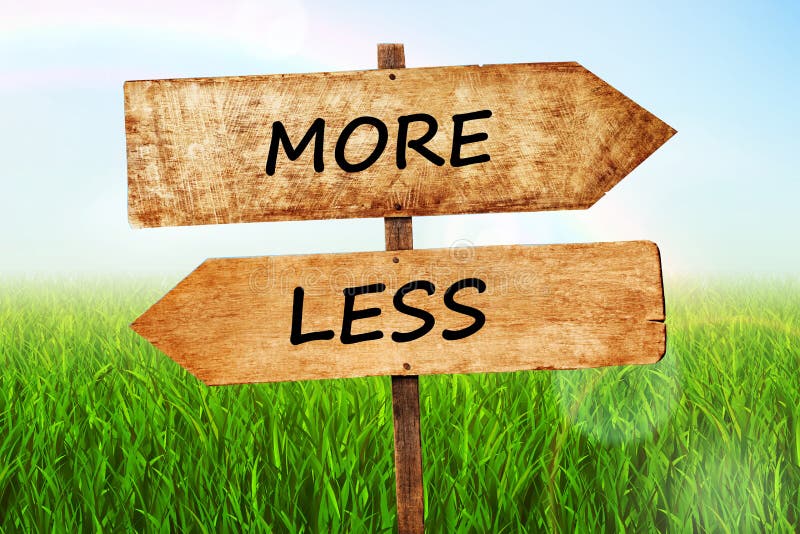 More and less road signs stock photo. Image of signpost - 170346012