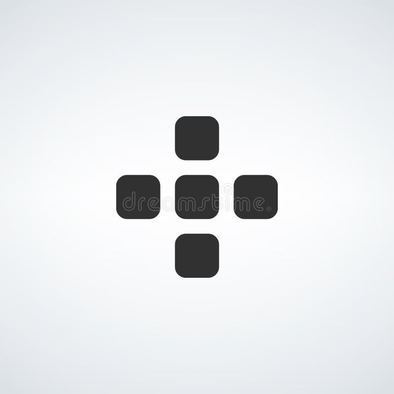 More or Settings Icon. Dots Vector Icon. Cross Symbol. Stock Vector ...