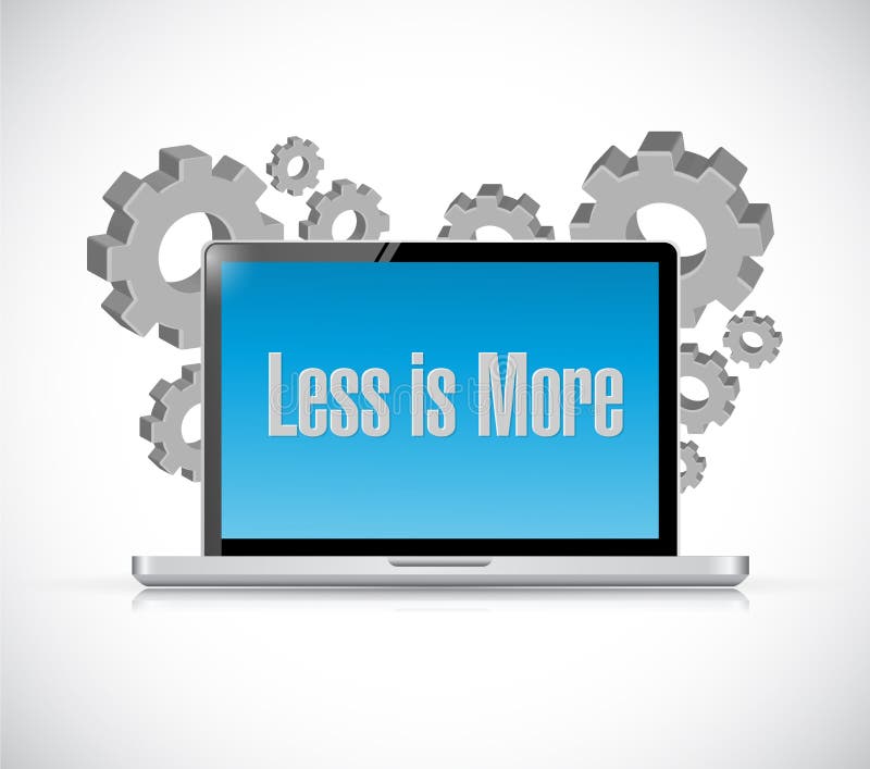 Less is More Mindset Sign Concept Stock Illustration - Illustration of ...