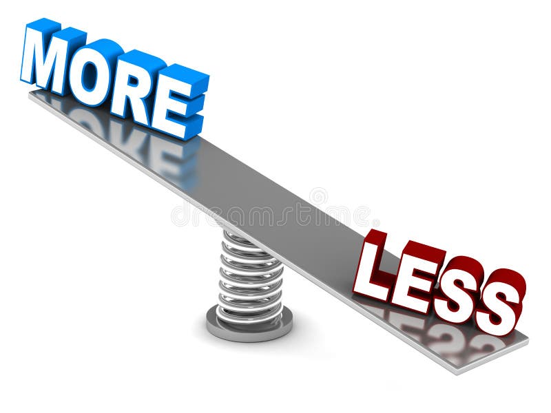 Less is more stock illustration. Illustration of proverb - 37177280