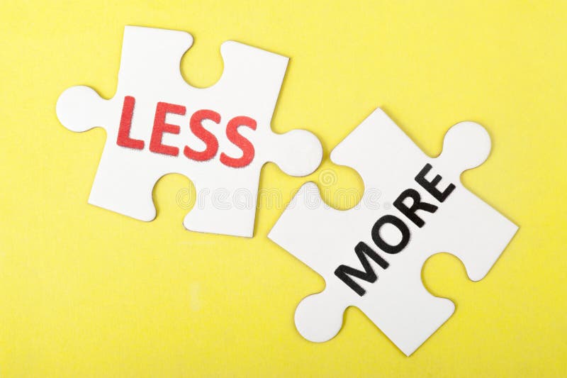 Less is more stock illustration. Illustration of words - 43924129