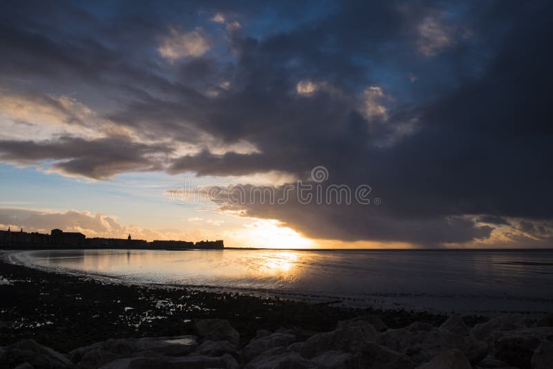 Morecambe Bay Sunset stock photo. Image of beach, beautiful - 65189956