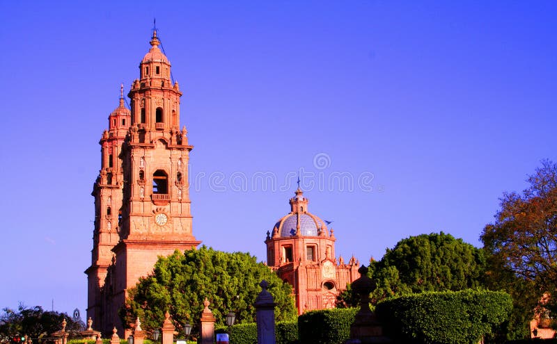 Morelia cathedral stock photo. Image of cathedral, domes - 4087870