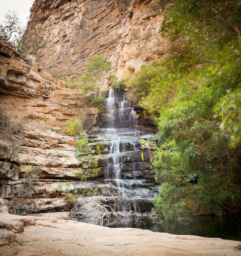 Moremi Gorge Waterfall Botswana Stock Image - Image of falls, nature ...