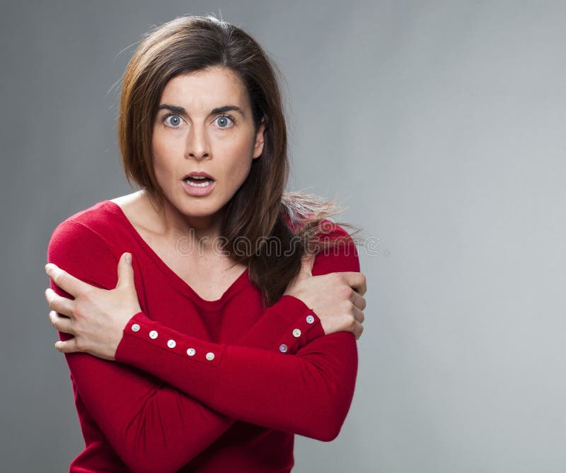 Chica Joven Pasmada Que Expresa El Asombro Imagen de archivo - Imagen ...