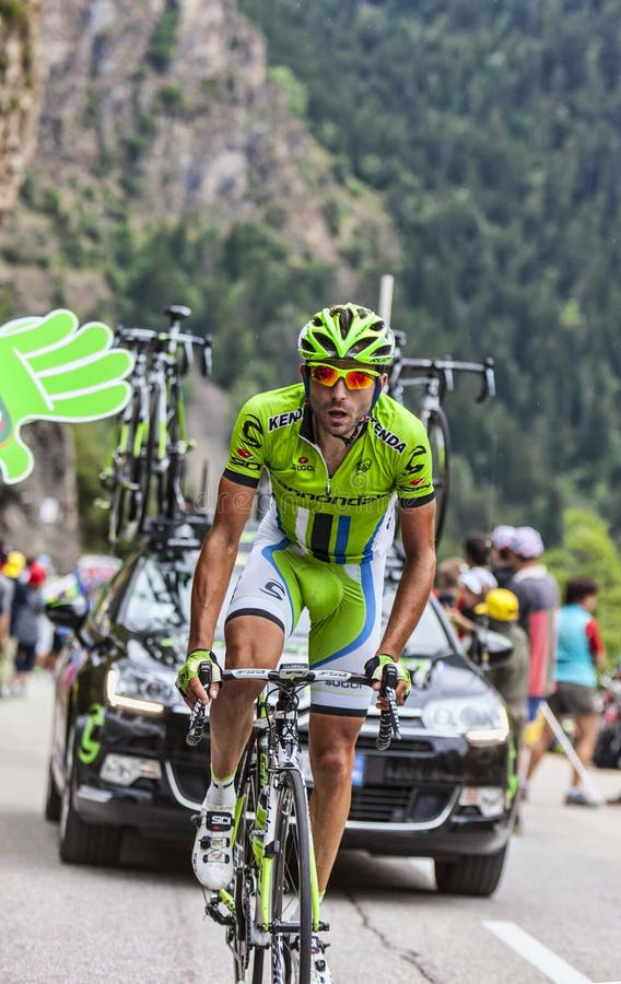 Moreno Moser Climbing Alpe D'Dhuez Foto editorial - Imagen de ...
