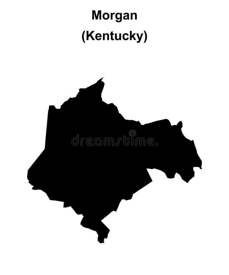 Morgan outline map stock vector. Illustration of kentucky - 361599936