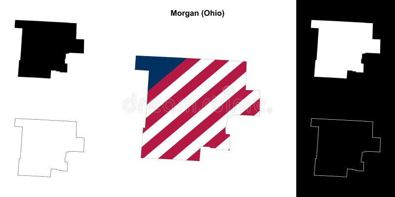 Morgan outline map stock vector. Illustration of ohio - 324058265