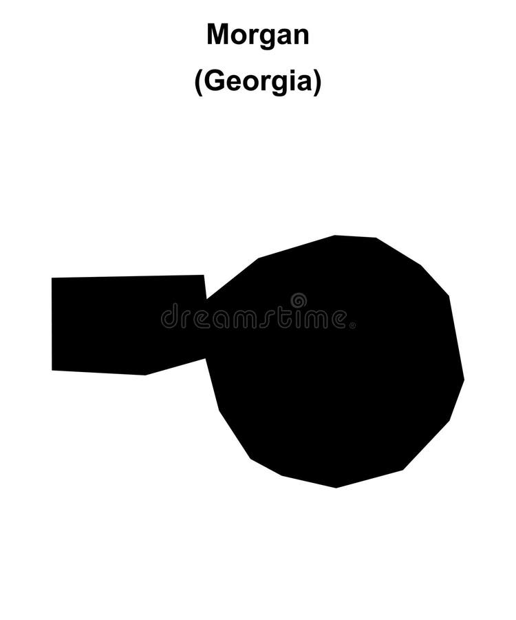 Morgan outline map stock vector. Illustration of detailed - 387024442