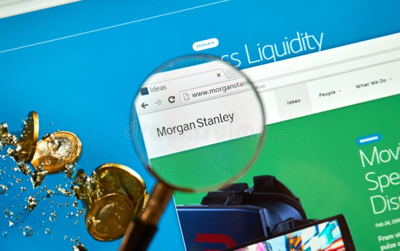 Morgan Stanley web page editorial photo. Image of services - 68876121