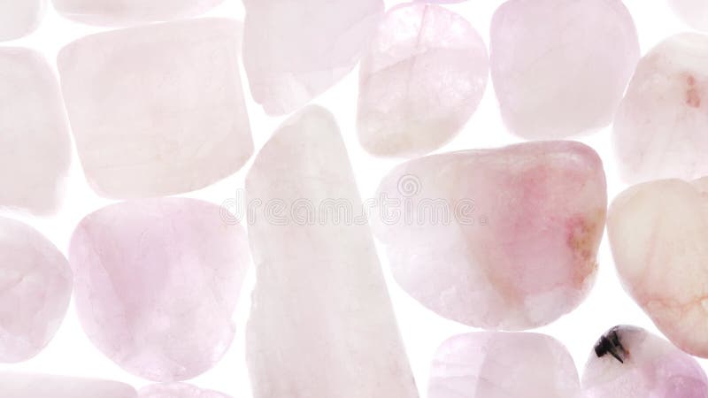 Morganite Heap Jewel Stones Texture on White Light Isolated Background ...