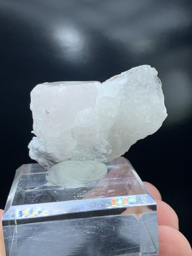 Morganite with Quartz Specimen from Pakistan Stock Image - Image of ...