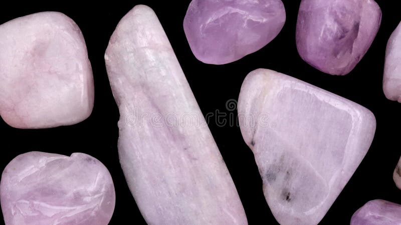 Morganite Rare Jewel Stones Texture on Black Background. Moving Right ...