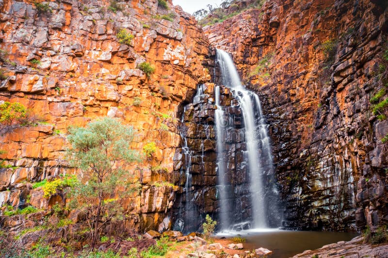 Morialta Falls, South Australia Stock Image - Image of flow, nature ...