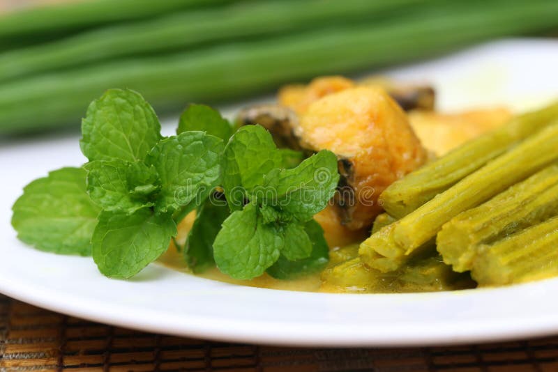 Moringa Dish with Fish and Mint Stock Photo - Image of ingredients ...