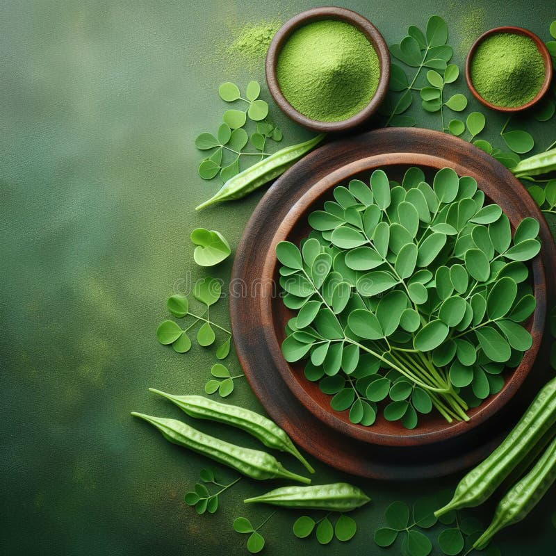 Moringa Leaves Isolated for Background - Ai Generated Stock ...