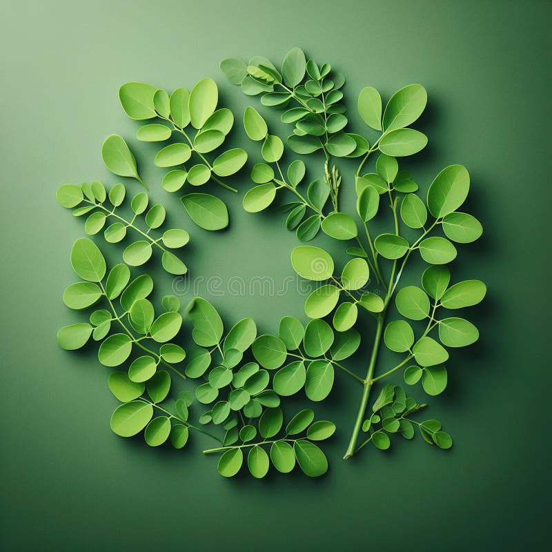 Moringa Leaves Isolated for Background - Ai Generated Stock ...