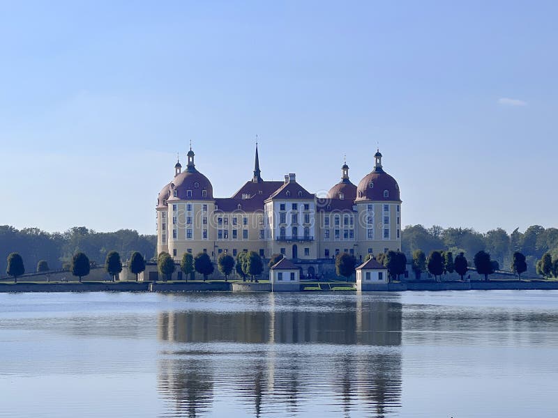 Moritzburg Castle - Palace Baroque, Surrounded by Water, Germany Stock ...