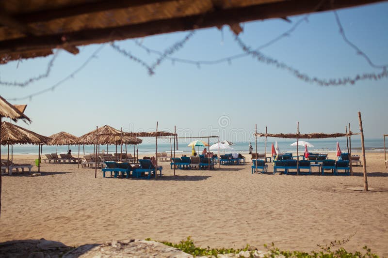 Morjim beach editorial stock image. Image of blue, beach - 52755869