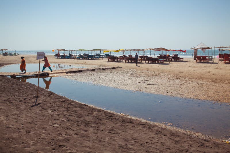 Morjim beach editorial photography. Image of sand, beach - 52756052