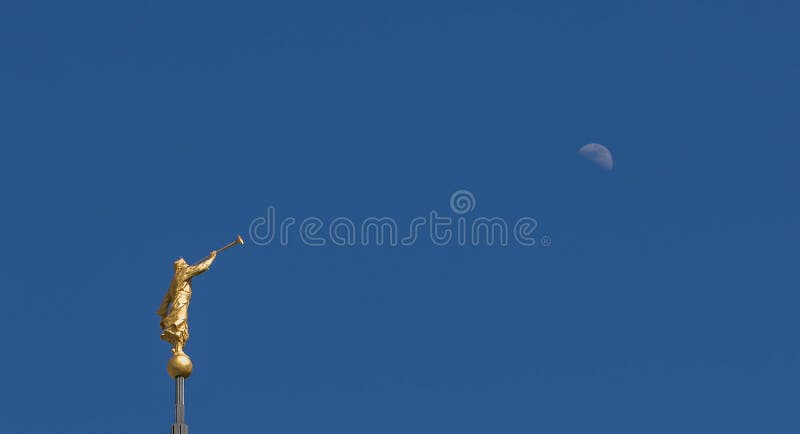 Mormon Angel Moroni Statue stock photo. Image of moroni - 97109796