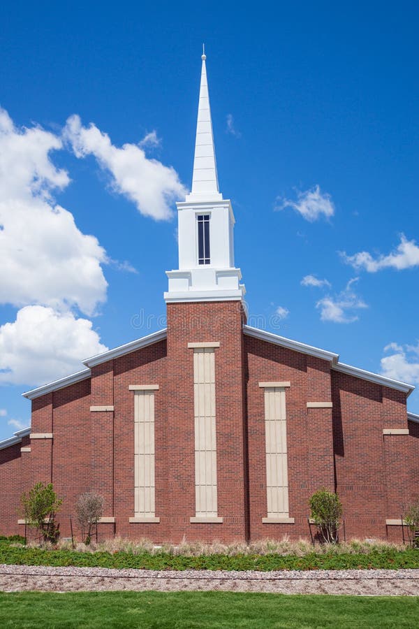 Modern Church with Steeple stock image. Image of building - 103027817
