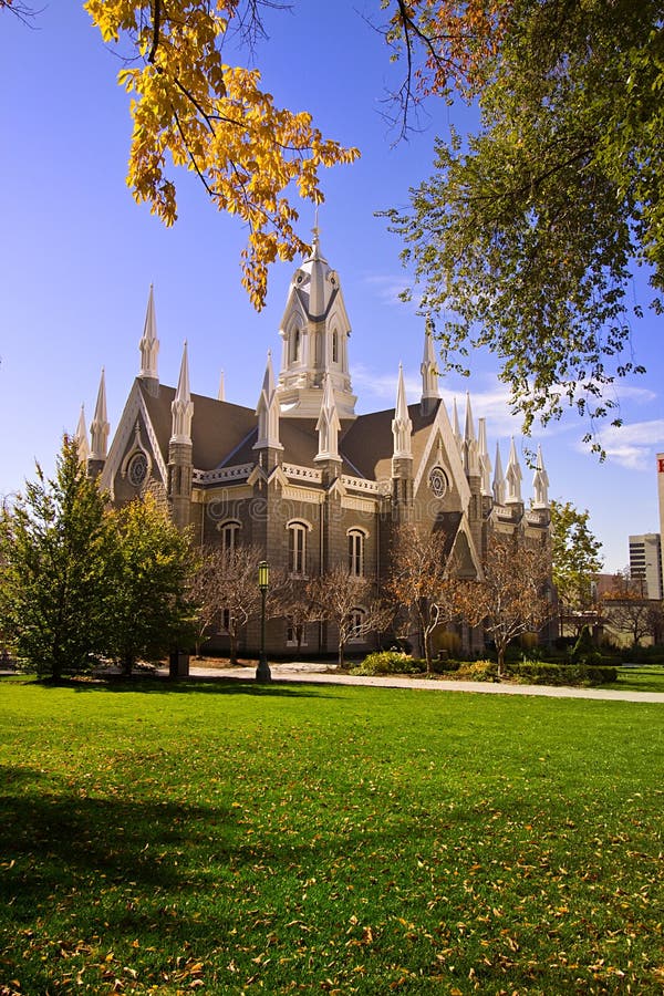 Mormon Temple Square stock photo. Image of lake, mormon - 7582466