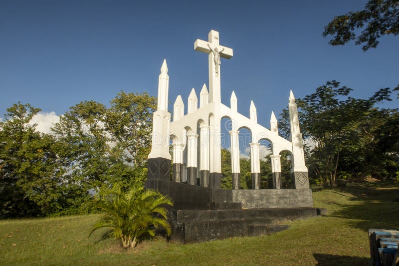 The Morne Bruce Cross Overlooking Roseau, Dominica Editorial Image ...