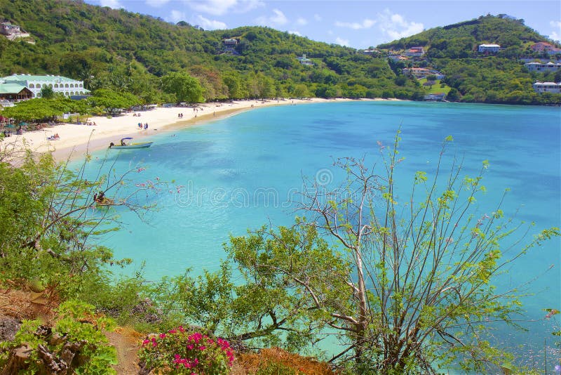 Morne Rouge Beach in Grenada, Caribbean Stock Photo - Image of beaches ...