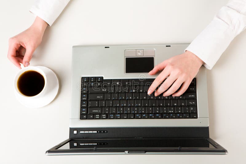 Morning at work stock photo. Image of keyboard, positive - 3148786