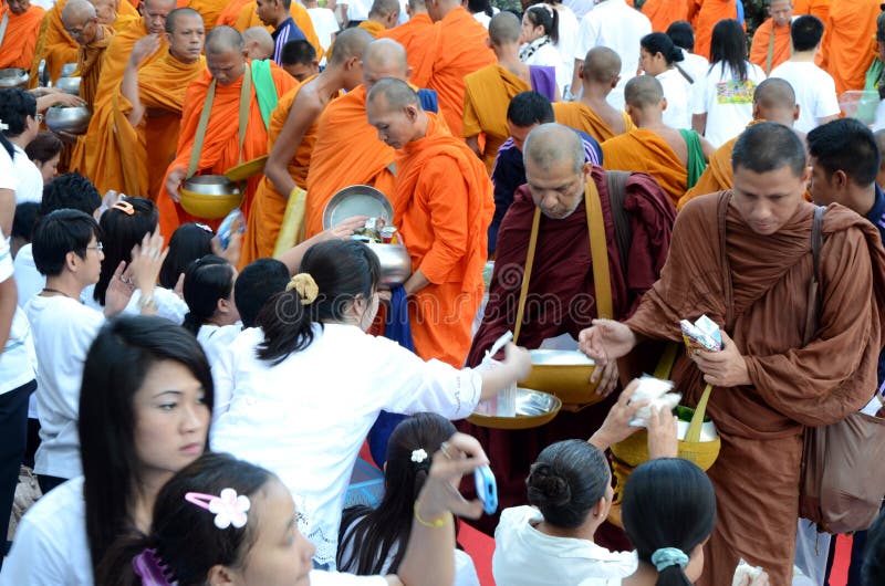 Morning Alms-offering To 12600 Buddhist Monks Editorial Photo - Image ...