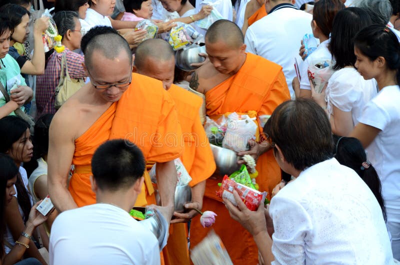 Morning Alms-offering To 12600 Buddhist Monks Editorial Stock Image ...