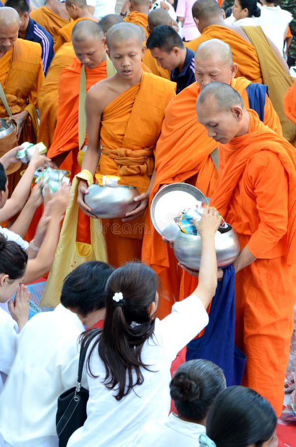 Morning Alms-offering To 12600 Buddhist Monks Editorial Photo - Image ...