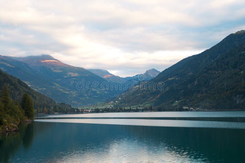 Morning in Alps. stock image. Image of clouds, green - 27137663