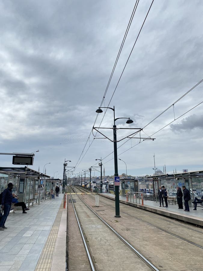 Morning Atmosphere at One of the Train Stations in Istanbul Editorial ...