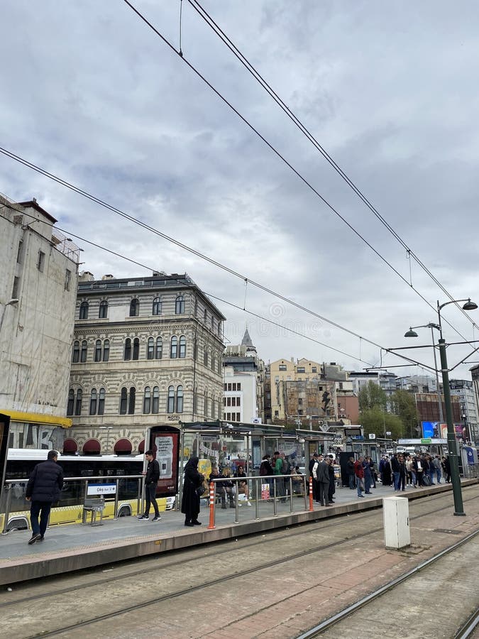 Morning Atmosphere at One of the Train Stations in Istanbul Editorial ...