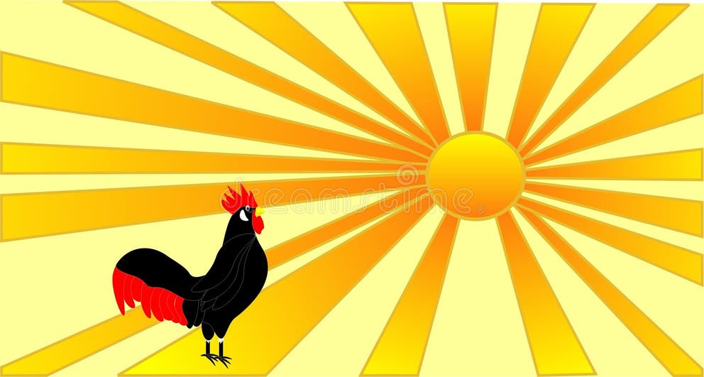 Early Morning Rooster Stock Illustrations – 420 Early Morning Rooster ...
