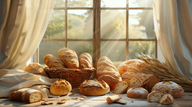 The Morning Bakery Display.AI Generated Image Stock Photo - Image of ...