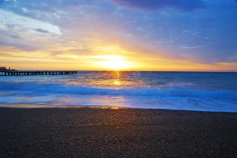Morning beach stock photo. Image of sunny, beach, tourist - 9737064