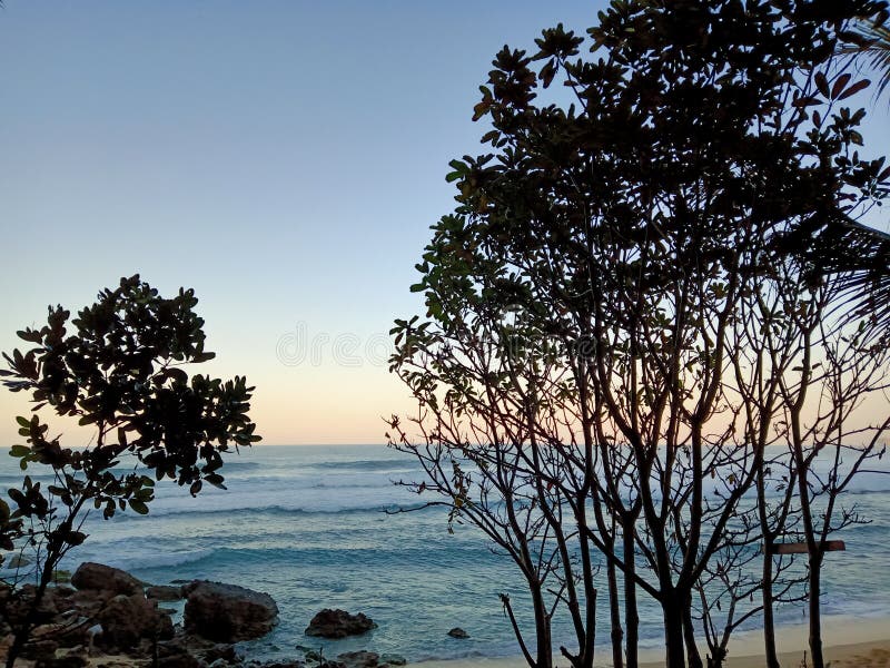 Morning at beach stock image. Image of ocean, coast - 179382805