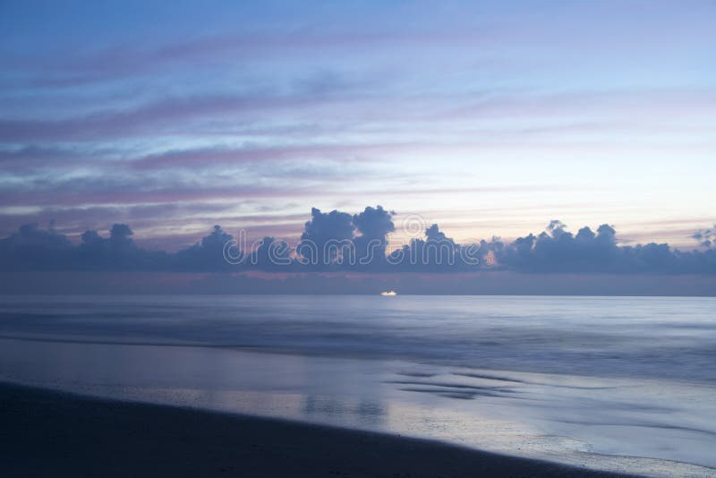 Early Morning Florida Beach and Dunes Stock Photo - Image of flora ...