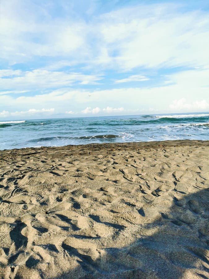 Morning Beach with People& X27;s Shadows Stock Image - Image of shadows ...