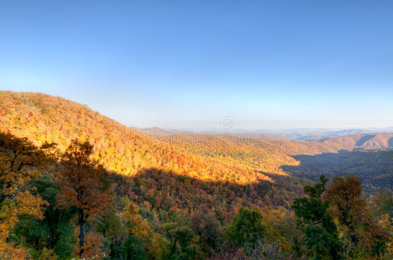 Morning in the Blue Ridge Mountains Stock Image - Image of blue ...