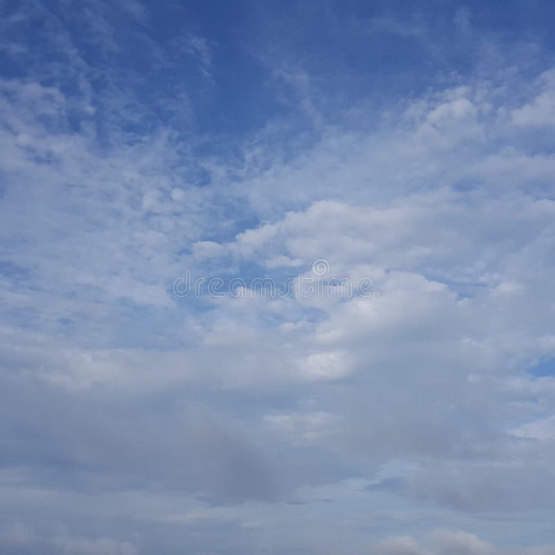 Morning Blue Sky with Clouds Stock Image - Image of clouds, weather ...