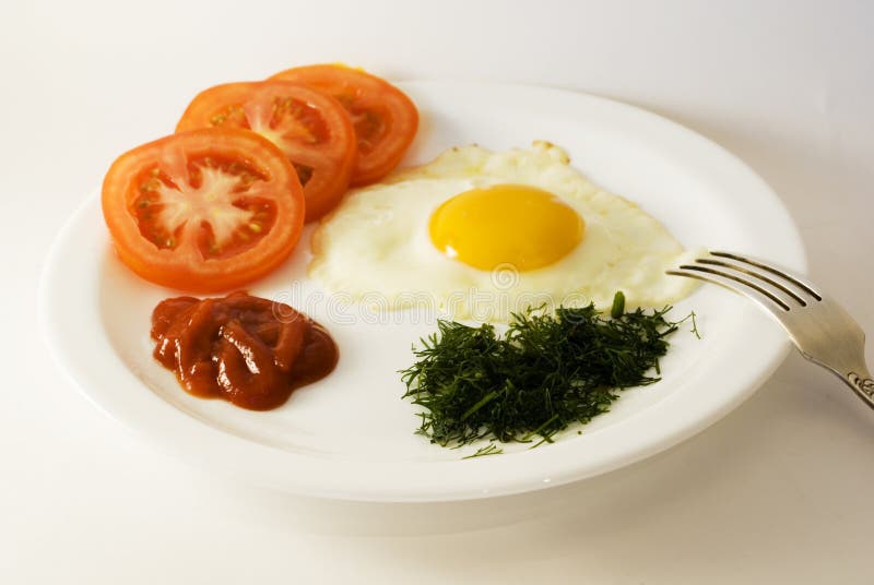 Morning breakfast stock image. Image of fried, ketchup - 2963011