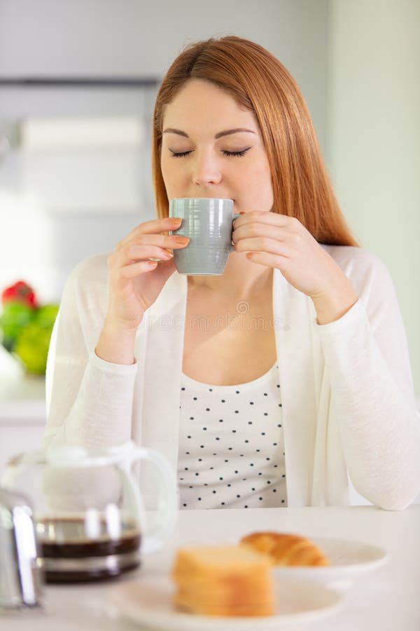 Morning Breakfast in Bright Cafe Stock Image - Image of morning ...