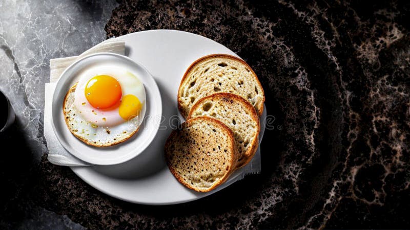 Morning Breakfast, Scrambled Eggs. Generative AI. Stock Illustration ...