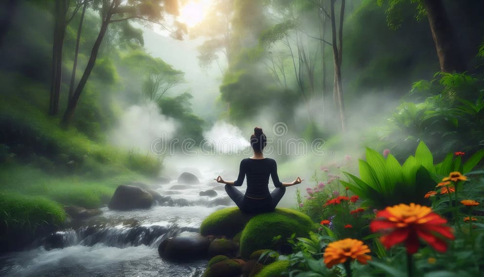 Morning Breath Meditation Stock Illustrations – 597 Morning Breath ...