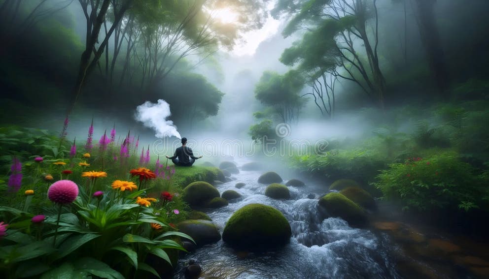 Morning Breath Meditation Stock Illustrations – 597 Morning Breath ...